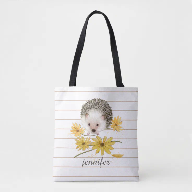 Personalized Hedgehog Tote Bag | Zazzle