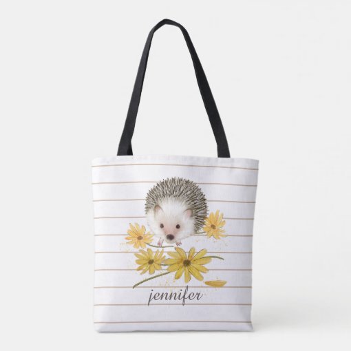 Personalized Hedgehog Tote Bag | Zazzle