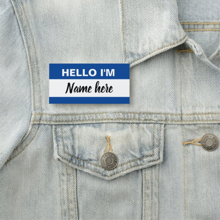 Personalized Hello my name is (blue) Name Tag | Zazzle Personalized Hello my name is (blue) Name Tag | Zazzle