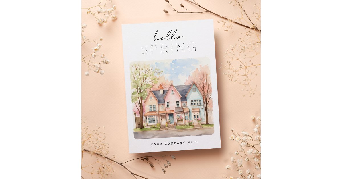 Personalized Hello Spring Real Estate Postcard | Zazzle