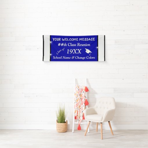 Personalized High School Reunion Banner Any COLORS | Zazzle