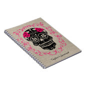 Personalized Hipster Sugar Skull Notebook | Zazzle