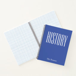 Personalized History Class Simple Graph Paper Notebook | Zazzle