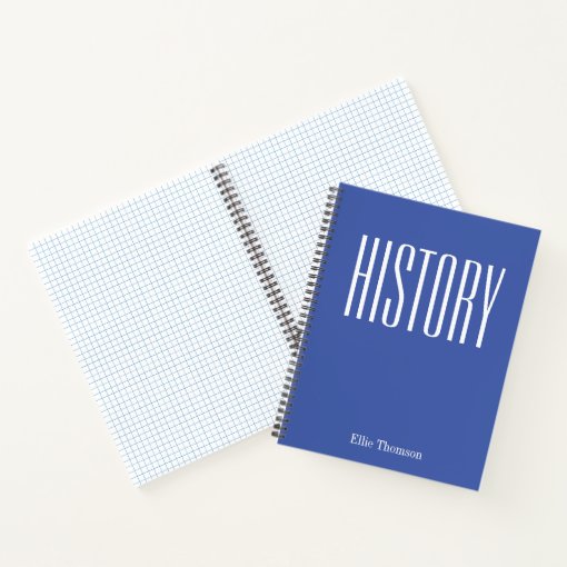 Personalized History Class Simple Graph Paper Notebook | Zazzle