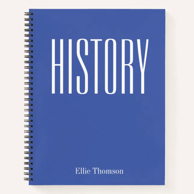 Personalized History Class Simple Graph Paper Notebook | Zazzle