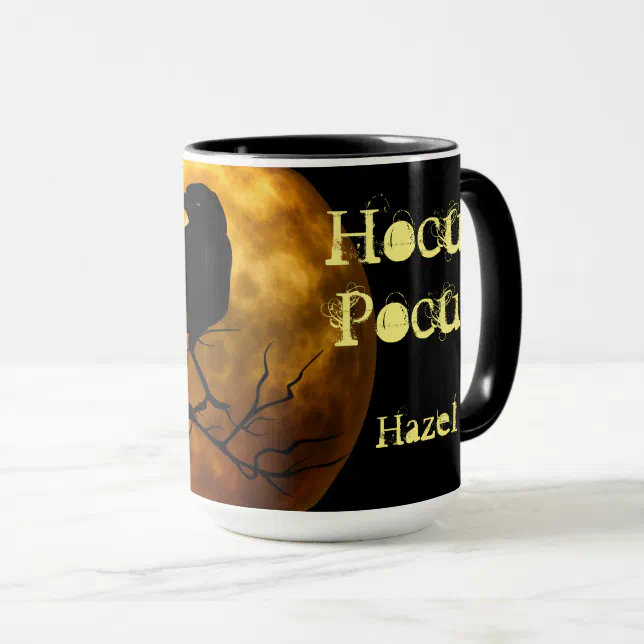Personalized Hocus Pocus Raven Moon Halloween Mug | Zazzle