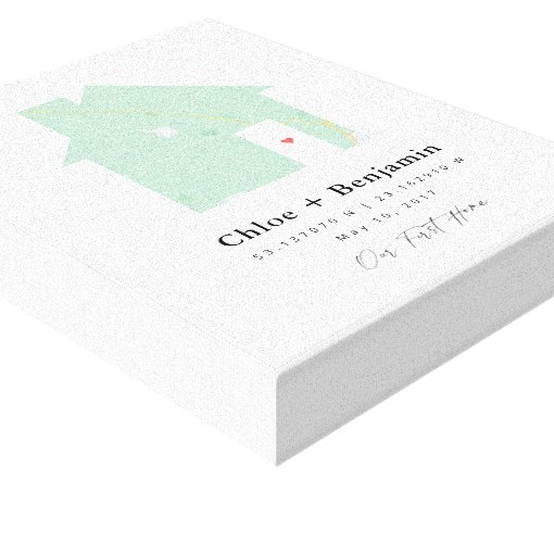 Personalized Home Map Our First Home Gift Canvas Print | Zazzle