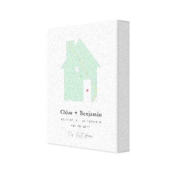 Personalized Home Map Our First Home Gift Canvas Print | Zazzle