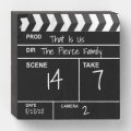 Personalized Home Theater Custom Movie Clapboard Wooden Box Sign | Zazzle
