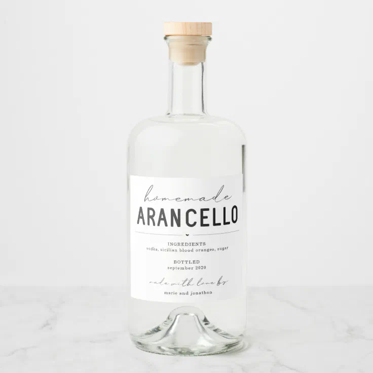 Personalized Homemade Arancello Label | Zazzle