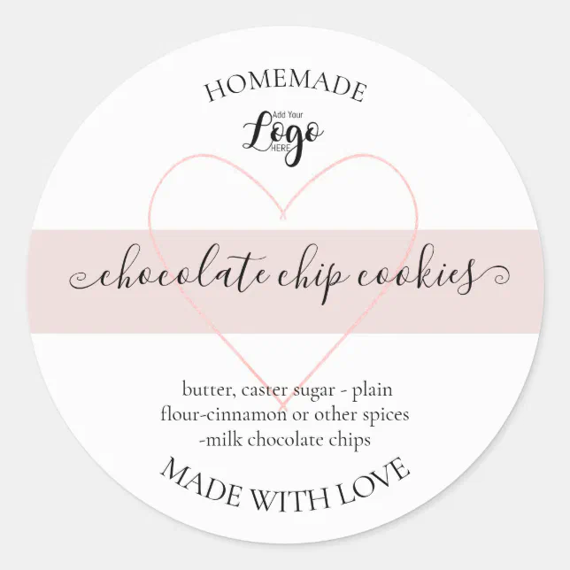 Personalized Homemade Cookies Label | Zazzle