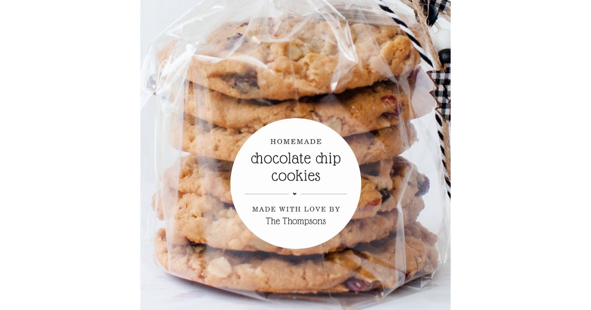 Personalized Homemade Food / Cookies Sticker | Zazzle