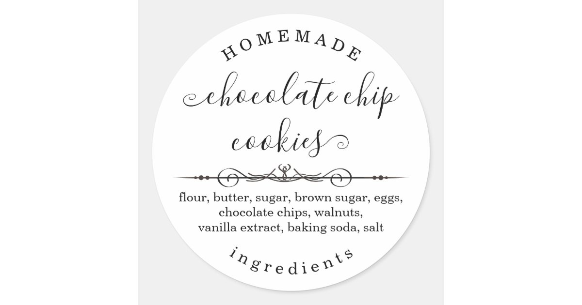 Personalized Homemade Food Sticker | Zazzle