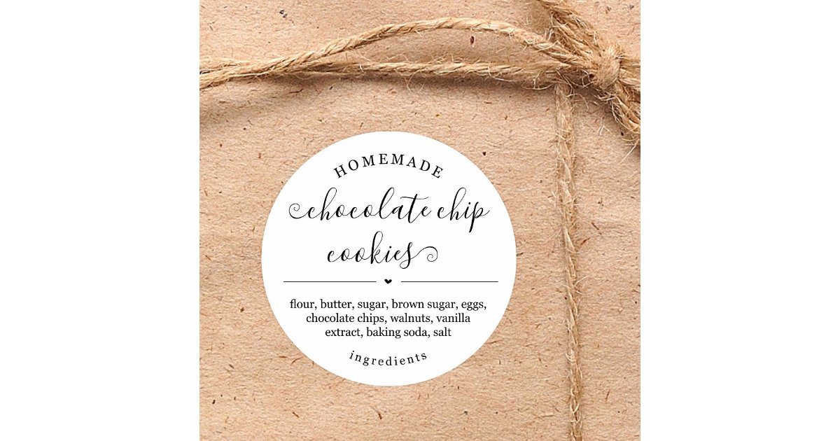 Personalized Homemade Food Sticker | Zazzle