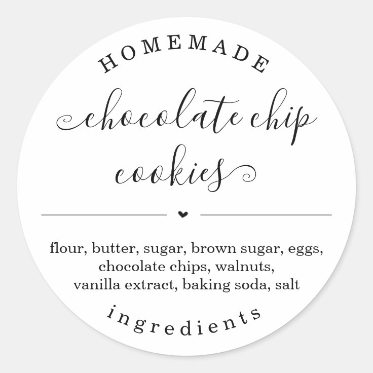 Personalized Homemade Food Sticker | Zazzle