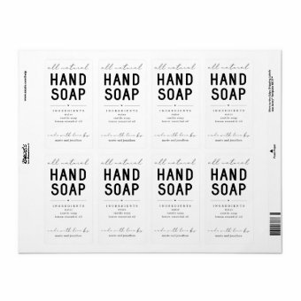 Personalized Homemade Hand Soap Label | Zazzle