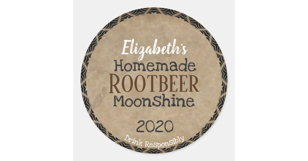 Personalized Homemade Moonshine Label | Zazzle