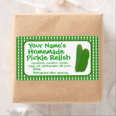 Personalized Homemade Pickles Labels Template | Zazzle