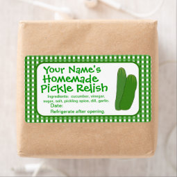 Personalized Homemade Pickles Labels Template | Zazzle