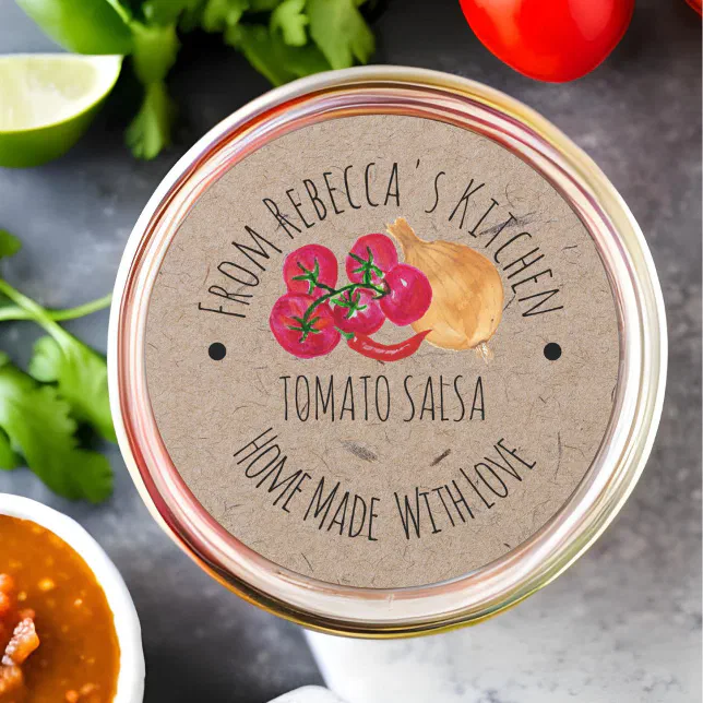 Personalized Homemade Salsa Canning label | Zazzle