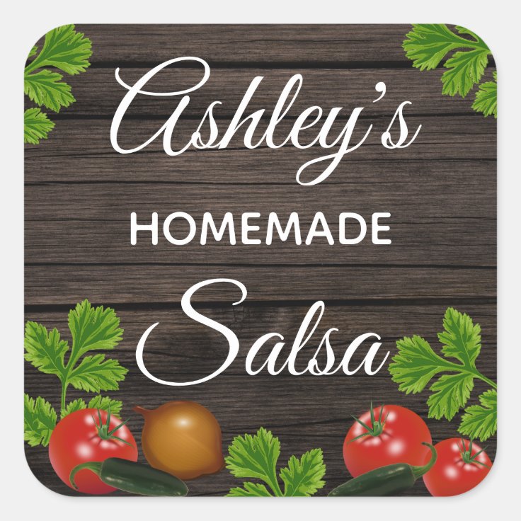 Personalized Homemade Salsa Label | Zazzle