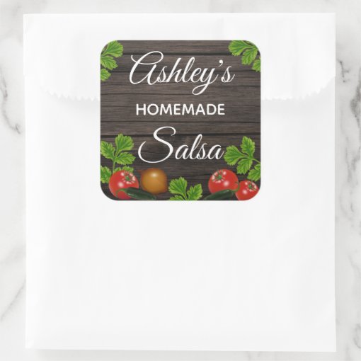 Personalized Homemade Salsa Label | Zazzle