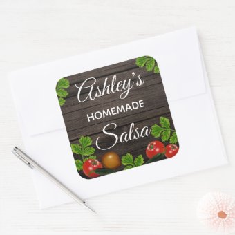 Personalized Homemade Salsa Label | Zazzle