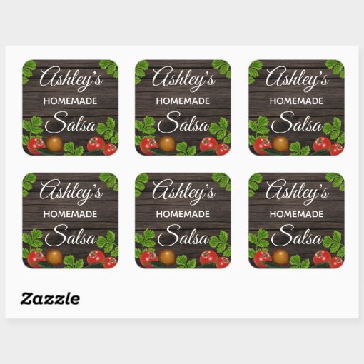 Personalized Homemade Salsa Label | Zazzle