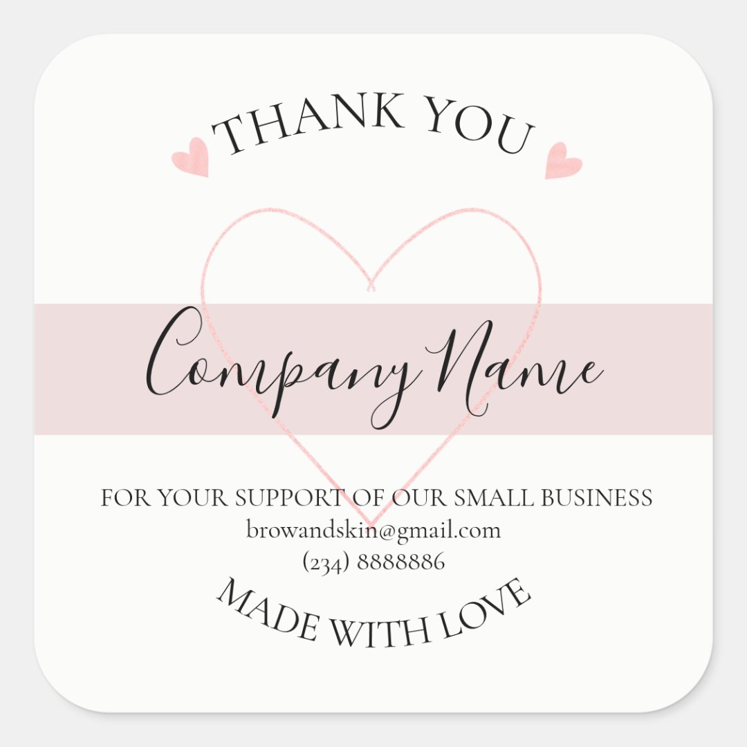 Personalized Homemade THANK YOU Label | Zazzle