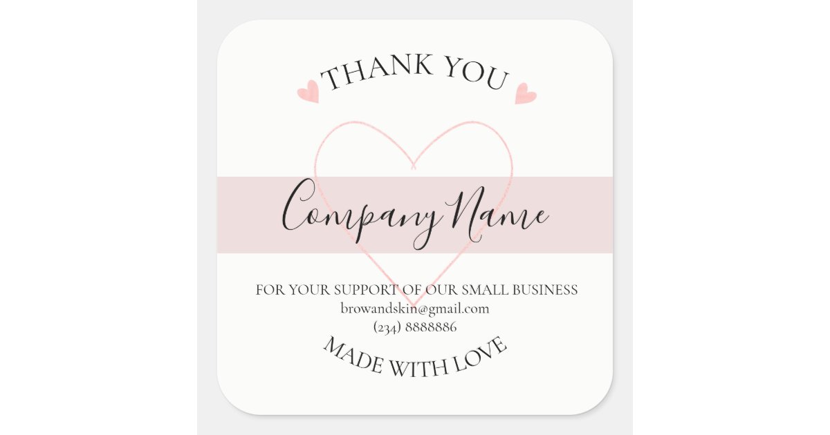 Personalized Homemade THANK YOU Label | Zazzle