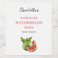 Personalized Homemade Watermelon Wine Label | Zazzle