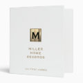 Personalized Homeowner Records Binder in White | Zazzle