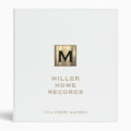 Personalized Homeowner Records Binder in White | Zazzle