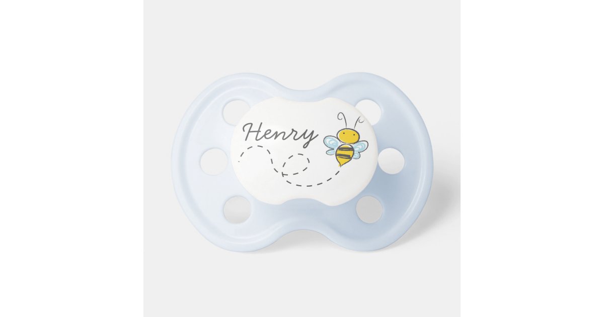 Personalized Honey Bee Baby Boy Pacifier | Zazzle