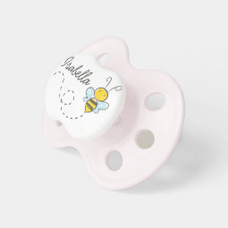 Personalized Honey Bee Baby Girl Pacifier | Zazzle