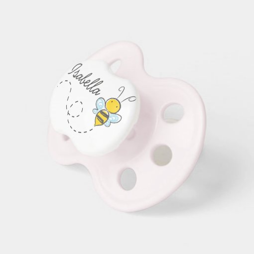 Personalized Honey Bee Baby Girl Pacifier | Zazzle