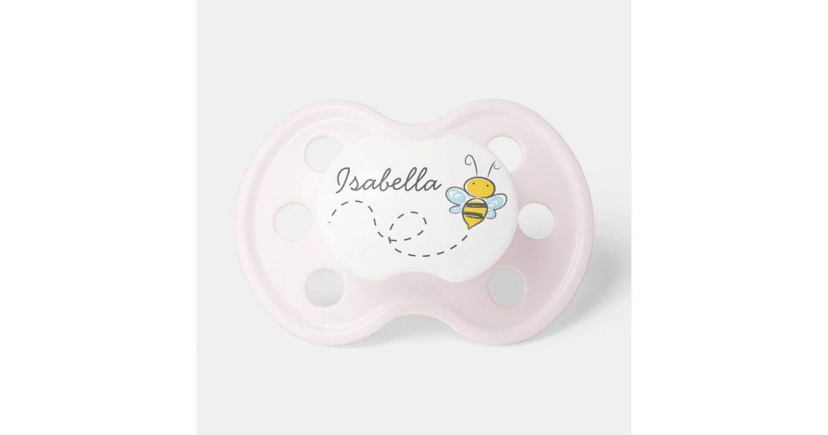 Personalized Honey Bee Baby Girl Pacifier | Zazzle