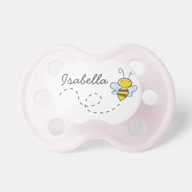 Personalized Honey Bee Baby Girl Pacifier | Zazzle