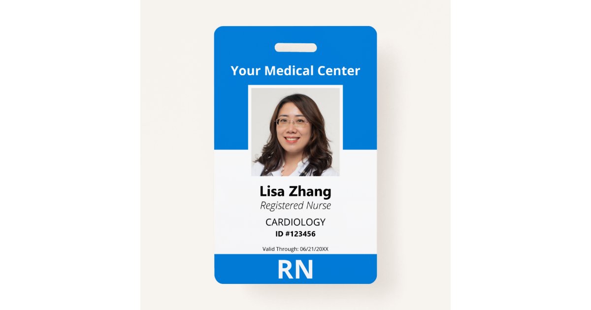 Personalized Hospital Employee Photo Badge | Zazzle