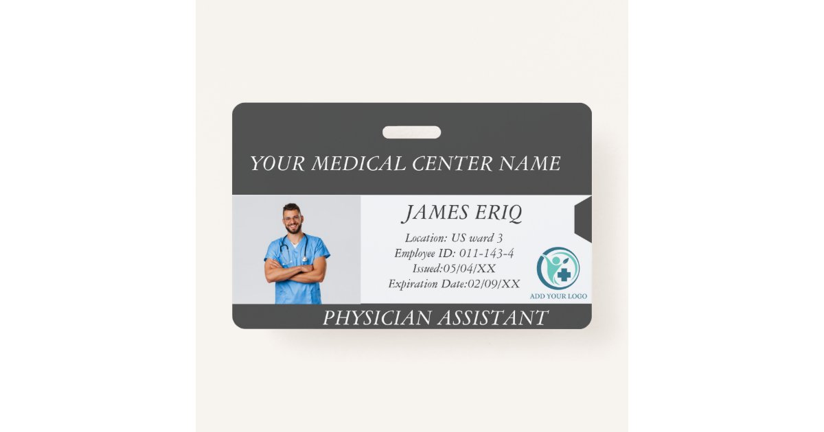 personalized Hospital Employee Photo ID Badge | Zazzle