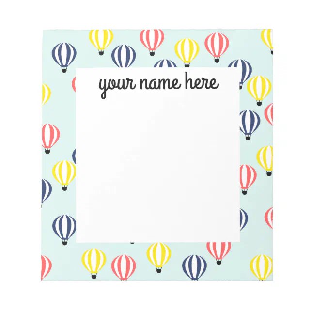 Personalized Hot Air Balloon Notepad | Zazzle