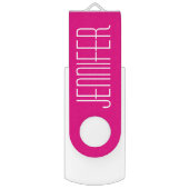 Personalized, Hot Pink USB Flash Drive | Zazzle