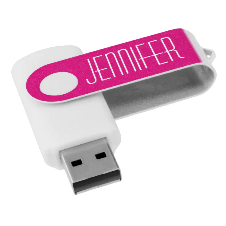 Personalized, Hot Pink USB Flash Drive | Zazzle