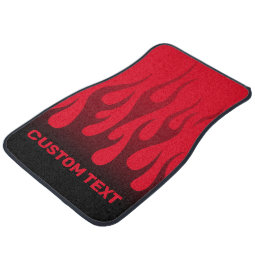 Personalized Hot Rod Flames Custom Red Racing Car Floor Mat | Zazzle