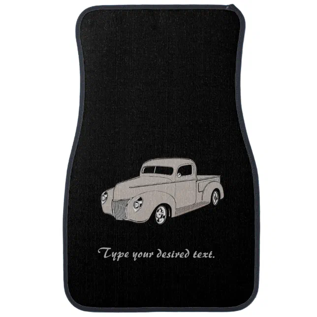 Personalized Hot rod floor mat | Zazzle