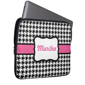 Personalized Houndstooth Laptop Case | Zazzle