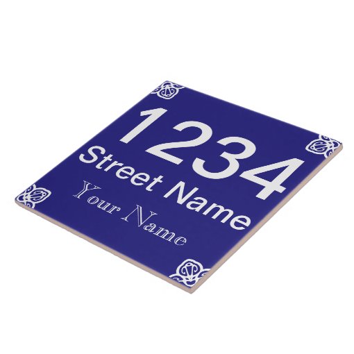Personalized House Number Ceramic Tile | Zazzle