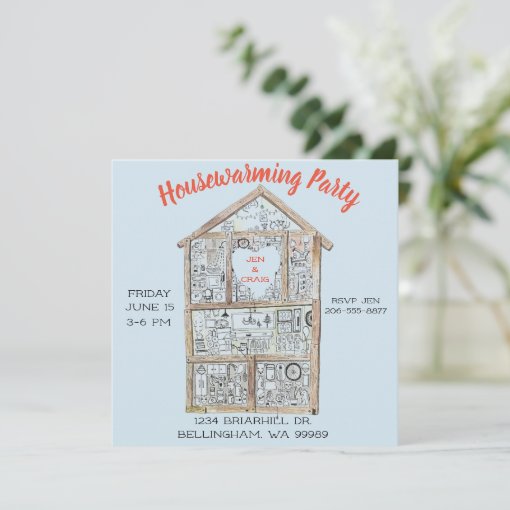 Personalized Housewarming Party invitation | Zazzle