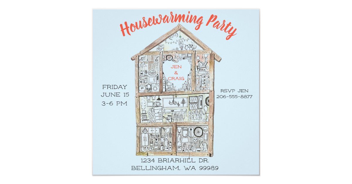 Personalized Housewarming Party invitation | Zazzle.com