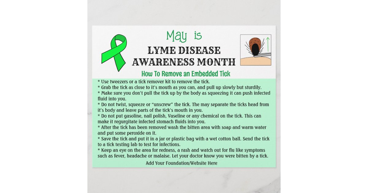 Personalized How to remove a Tick Educational Flyer | Zazzle